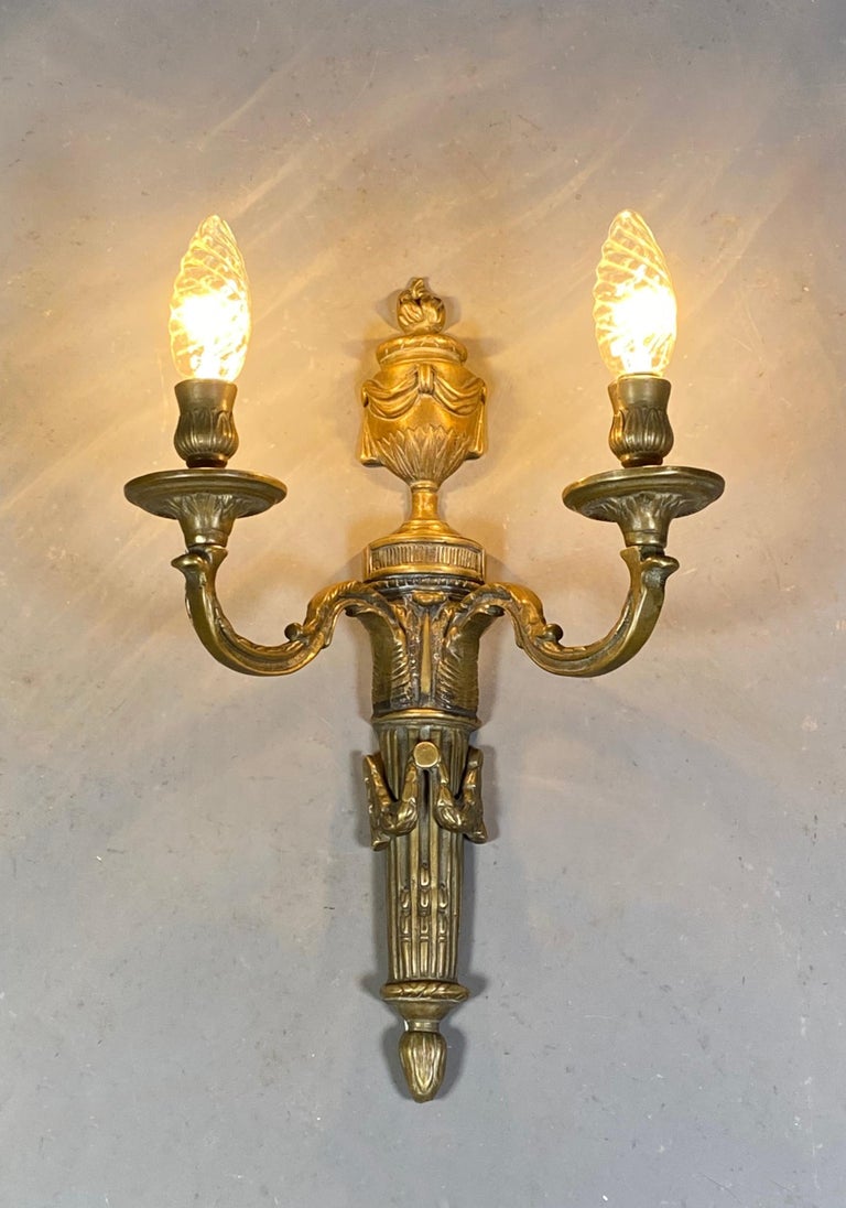 Large Antique French Bronze Wall Sconce Napoleon III For Sale at 1stDibs