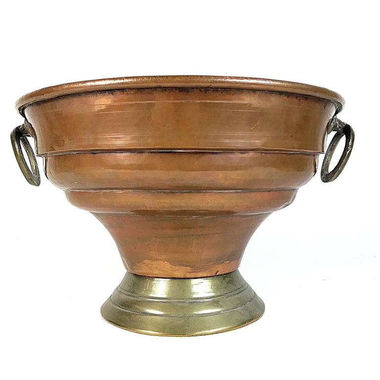 Large Antique French Copper Brass Champagne / Wine Cooler, 1850s ...