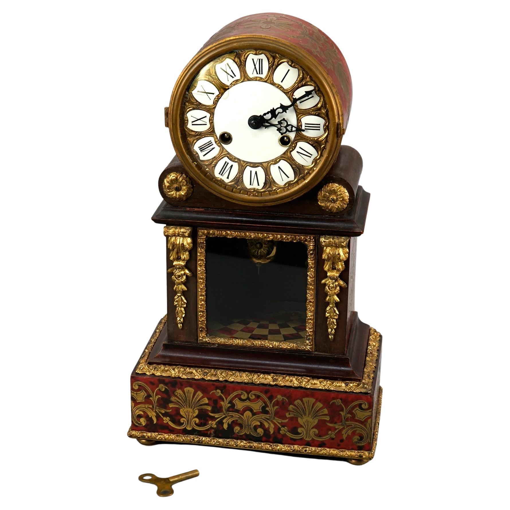 Antique Louis XIV Vernis Martin Mantel Clock, circa 1880 at 1stDibs