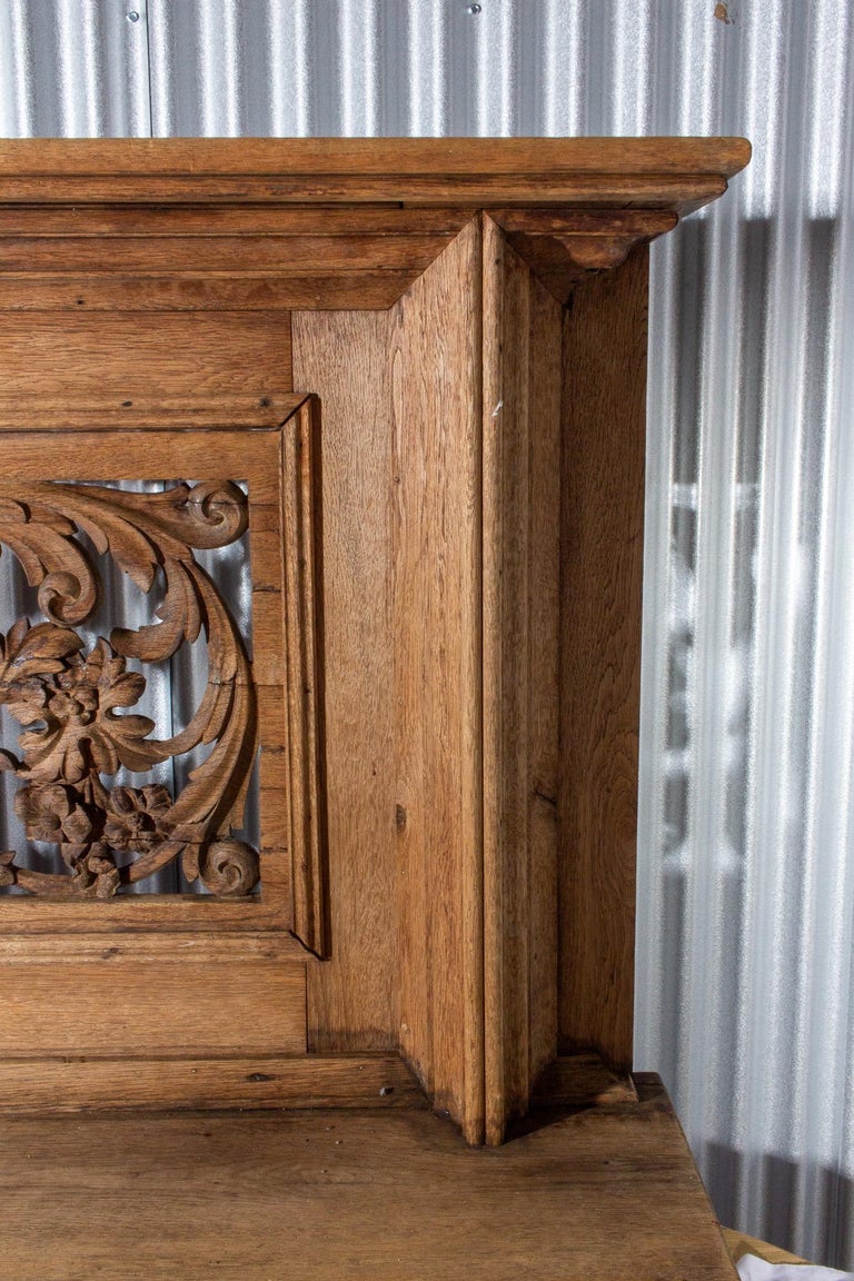 Large Antique French Oak Prie Dieu with Open Carvings at 1stDibs