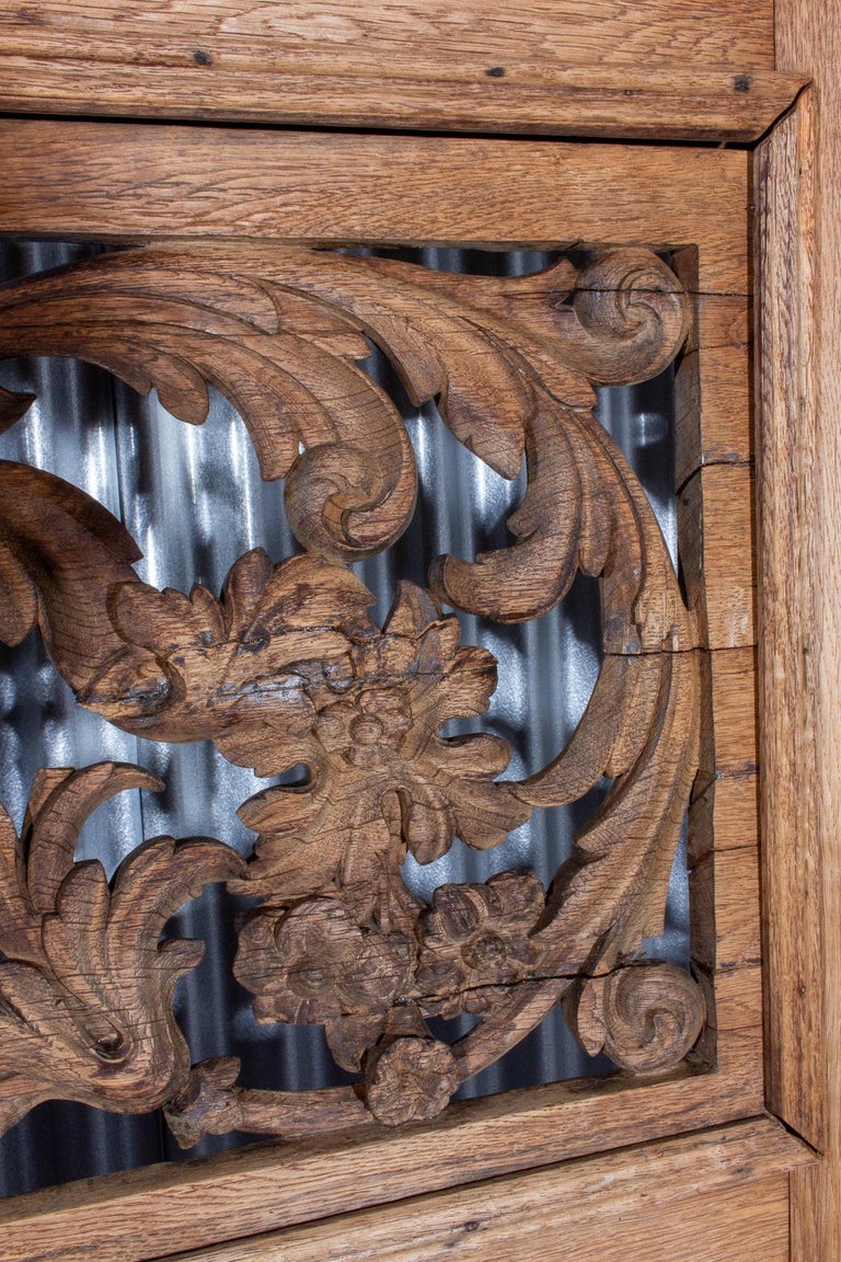 Large Antique French Oak Prie Dieu with Open Carvings at 1stDibs