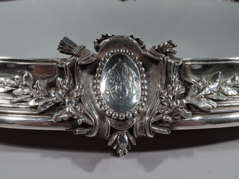 Large Antique French Rococo Revival Silver Centerpiece Plateau For Sale ...
