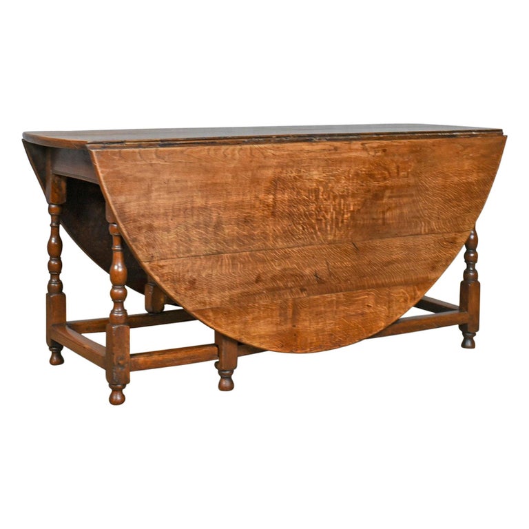 Large Antique Gateleg Table, Georgian, Country Kitchen, Dining, circa ...