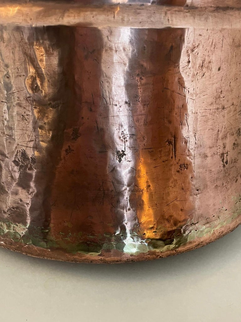 Large Antique George III Quality Copper Shaped Pot For Sale at 1stDibs