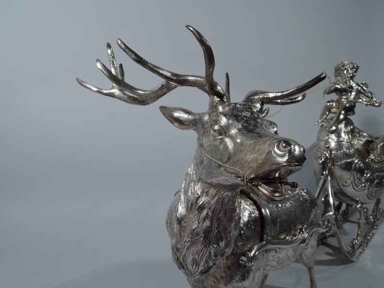 Large Antique German Silver Rococo Fantasy Centrepiece Sleigh For Sale ...