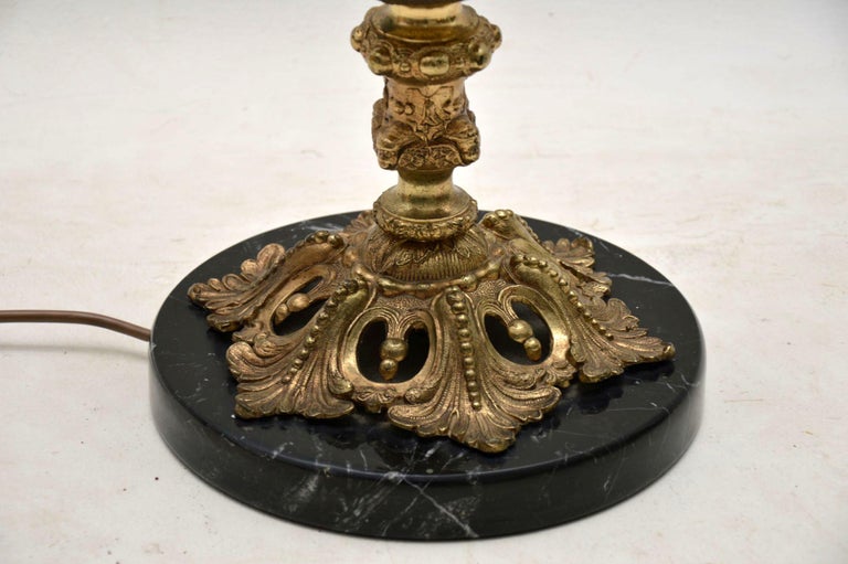 Large Antique Gilt Metal Flagon Lamp For Sale at 1stDibs