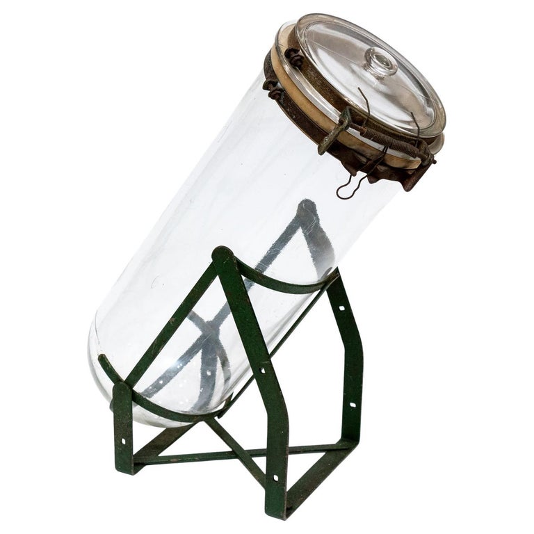 Large Antique Glass Canister Candy Store Display For Sale at 1stDibs