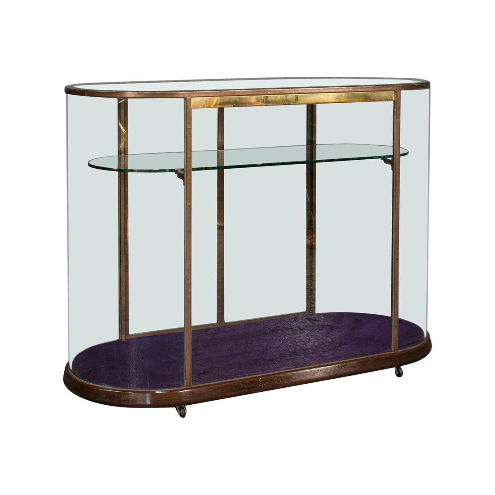Large Antique Museum Showcase, English, Bronze, Oak, Display Cabinet at ...