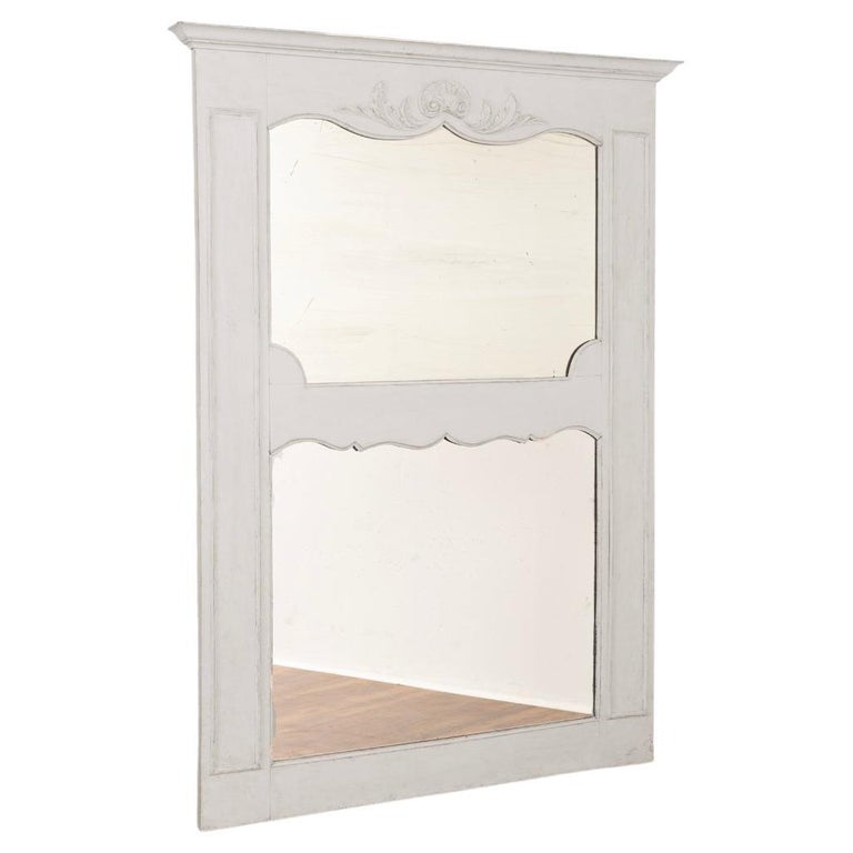 Large Antique Grey Painted French Country Mirror, Circa 1820-1840 For ...