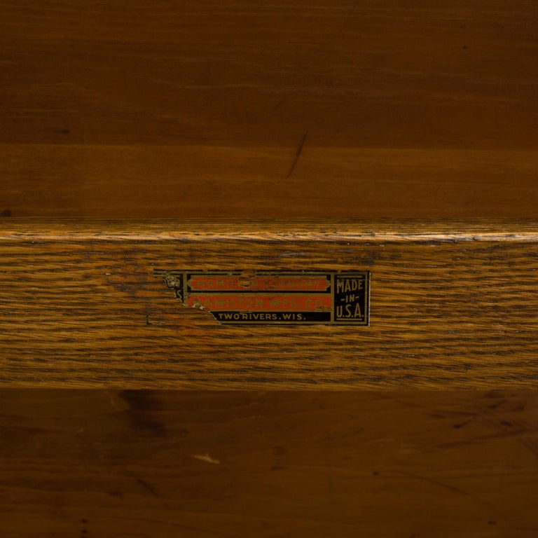 Large Antique Hamilton Wood and Cast Iron Drafting Table, C.1930 at 1stDibs