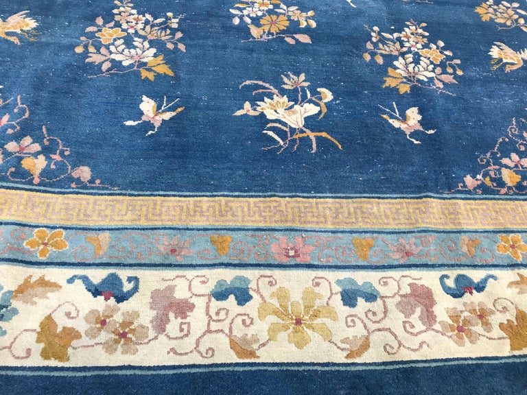Large Antique Indo-China Art Deco Rug For Sale at 1stDibs