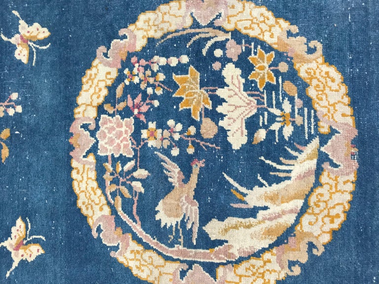 Large Antique Indo-China Art Deco Rug For Sale at 1stDibs
