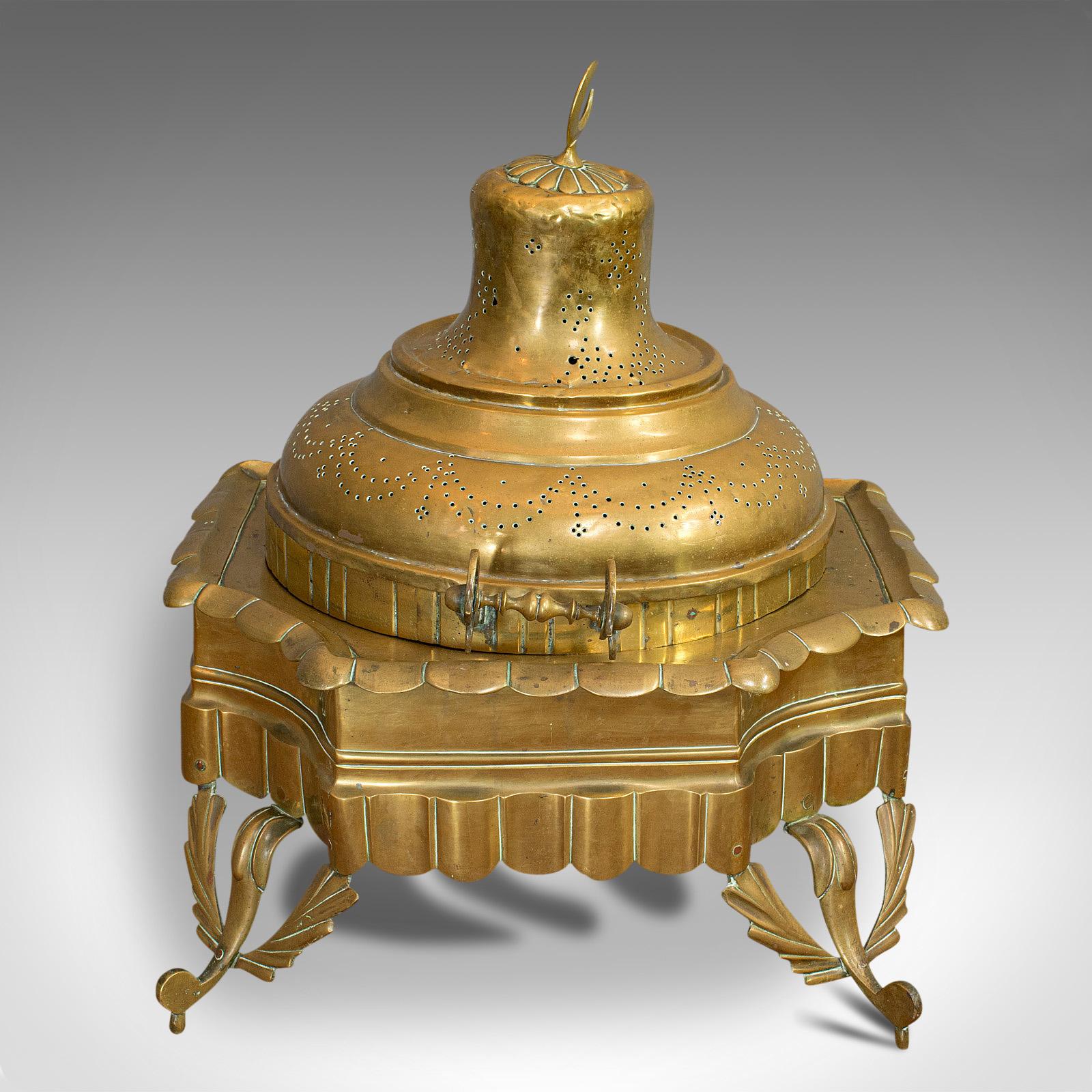 Large Antique Islamic Fire Pit, Arabic, Brass, Ceremonial Brazier ...