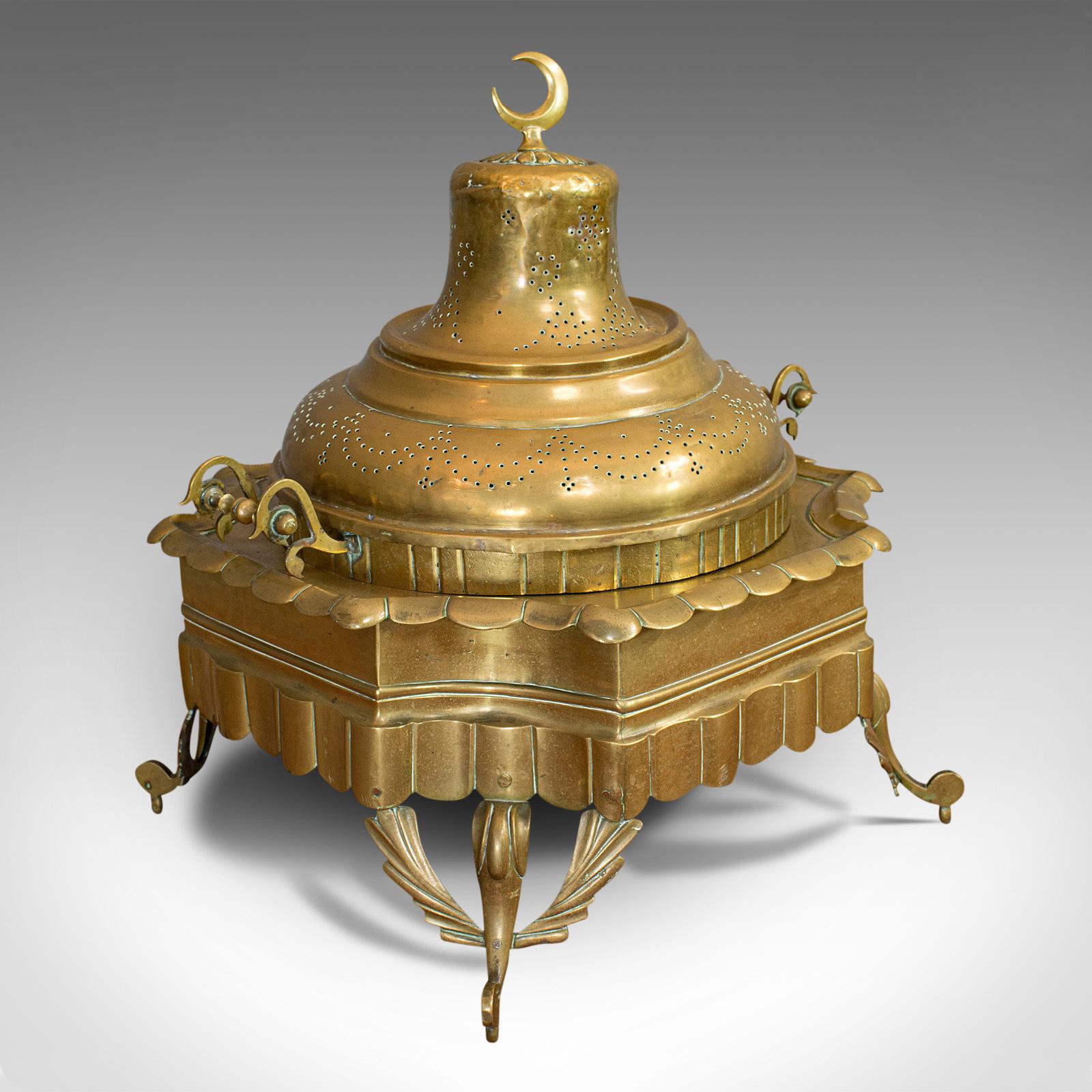 Large Antique Islamic Fire Pit, Arabic, Brass, Ceremonial Brazier ...