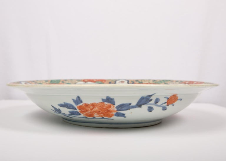 Large Antique Japanese Charger Hand-Painted circa 1885 at 1stDibs