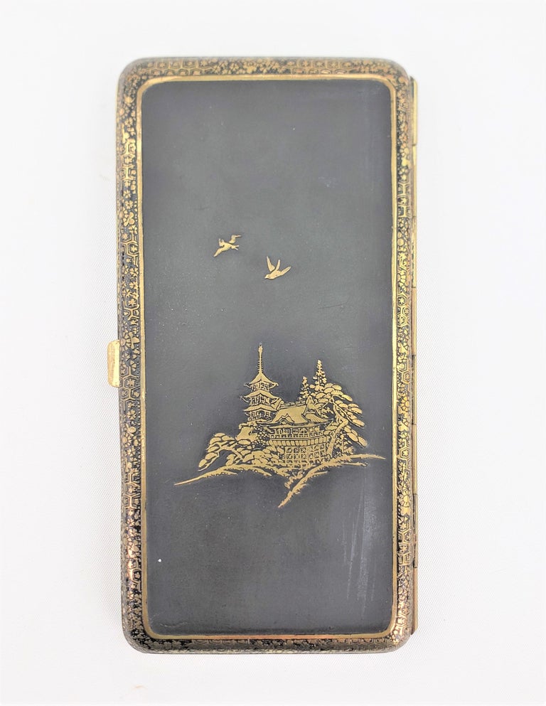Large Antique Komai Style Japanese Damascene Cigarillo, Cigar or ...