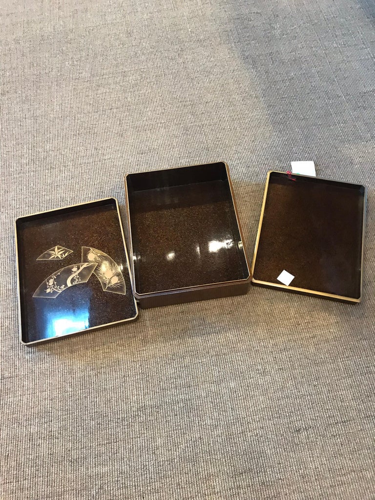 Large Antique Japanese Lacquer Box For Sale at 1stDibs