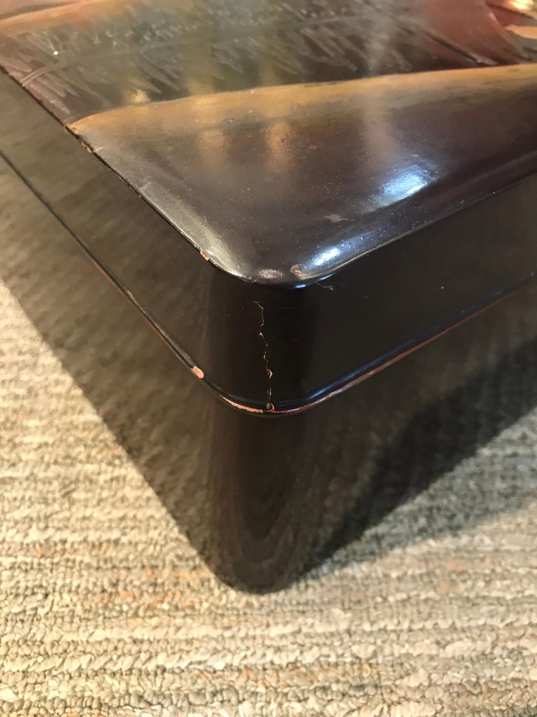 Large Antique Japanese Lacquer Box at 1stDibs