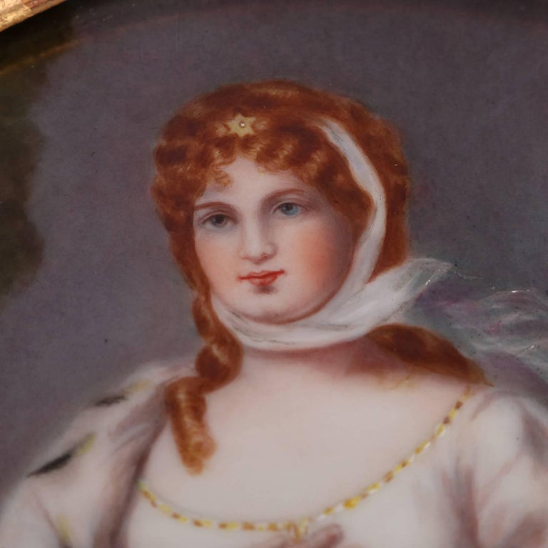 Large Antique KPM School Porcelain Portrait Plaque of Queen Louise ...