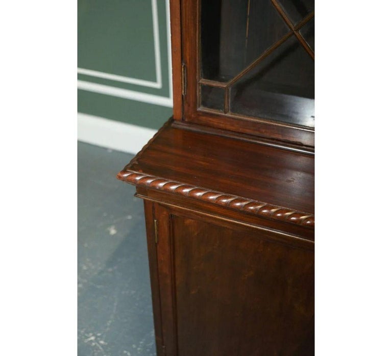 Large Antique Library Bookcase Display Cabinet with Adjustable Shelves ...