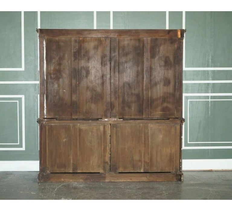 Large Antique Library Bookcase Display Cabinet with Adjustable Shelves ...