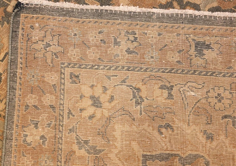 Large Antique Light Blue Indian Rug. Size: 12 ft x 19 ft 7 in (3.66 m x ...