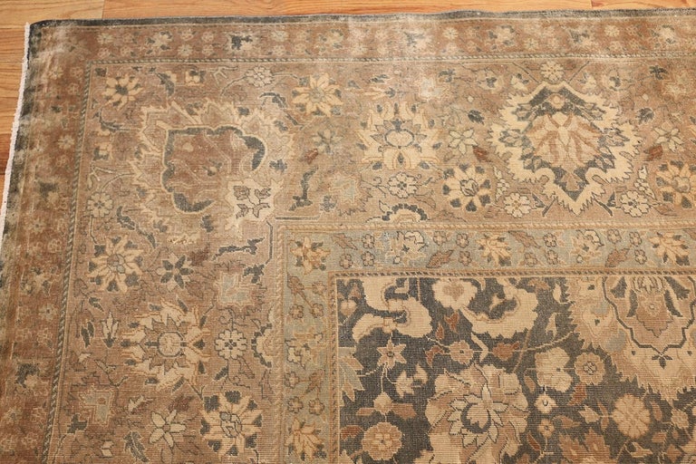Large Antique Light Blue Indian Rug. Size: 12 ft x 19 ft 7 in (3.66 m x ...