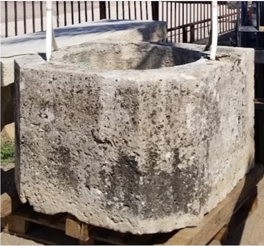 Large Antique Limestone Wellhead with Pulley For Sale at 1stDibs