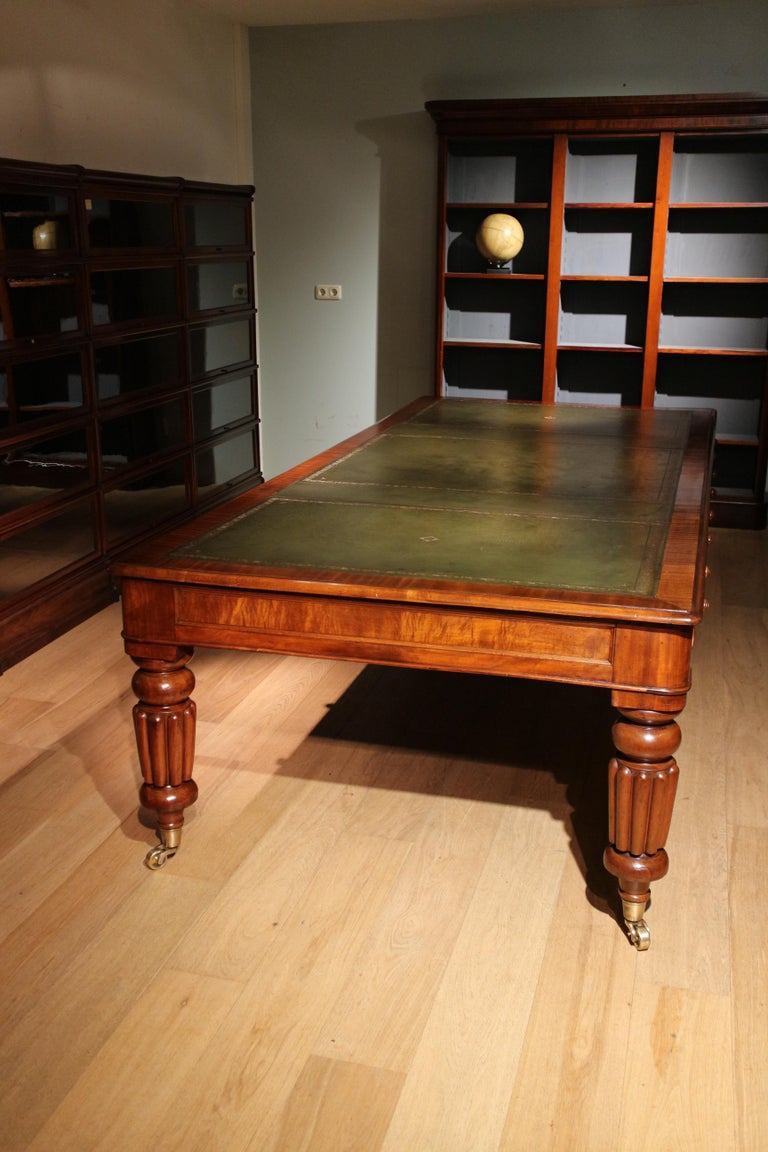 Large Antique Mahogany Conference Table For Sale at 1stDibs