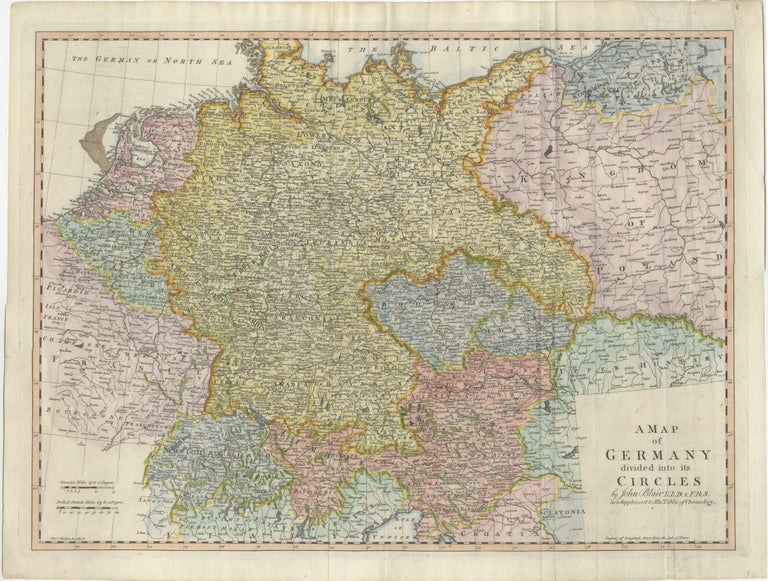 Large Antique Map of the German Empire For Sale at 1stDibs