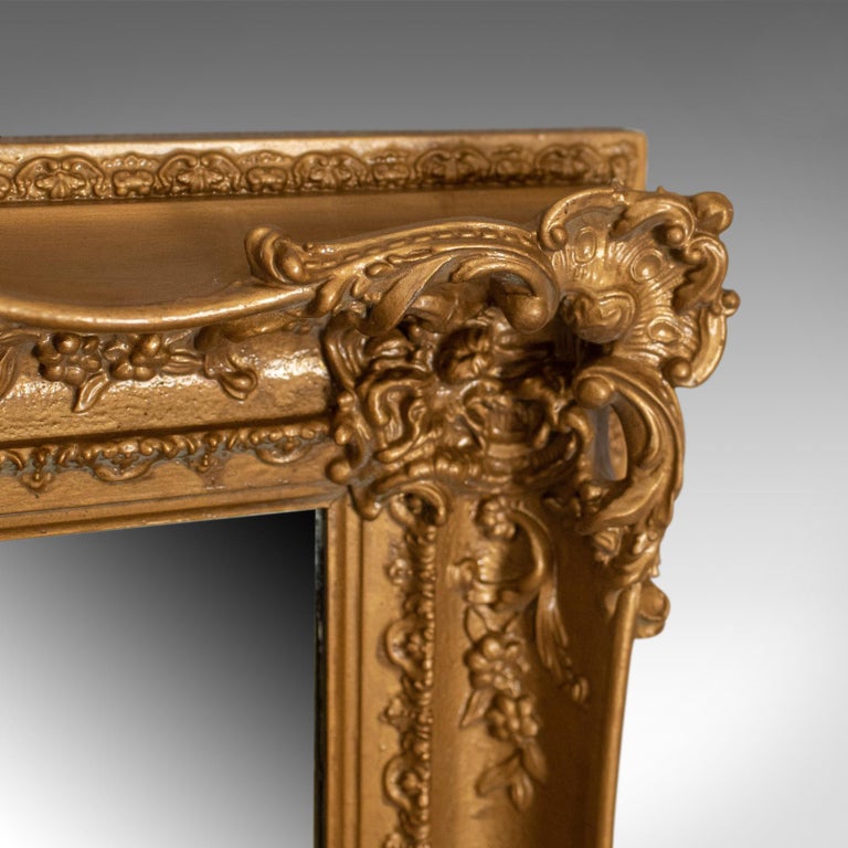 Large Antique Mirror, Tall, Victorian, Gilt Gesso, Dressing, 19th ...