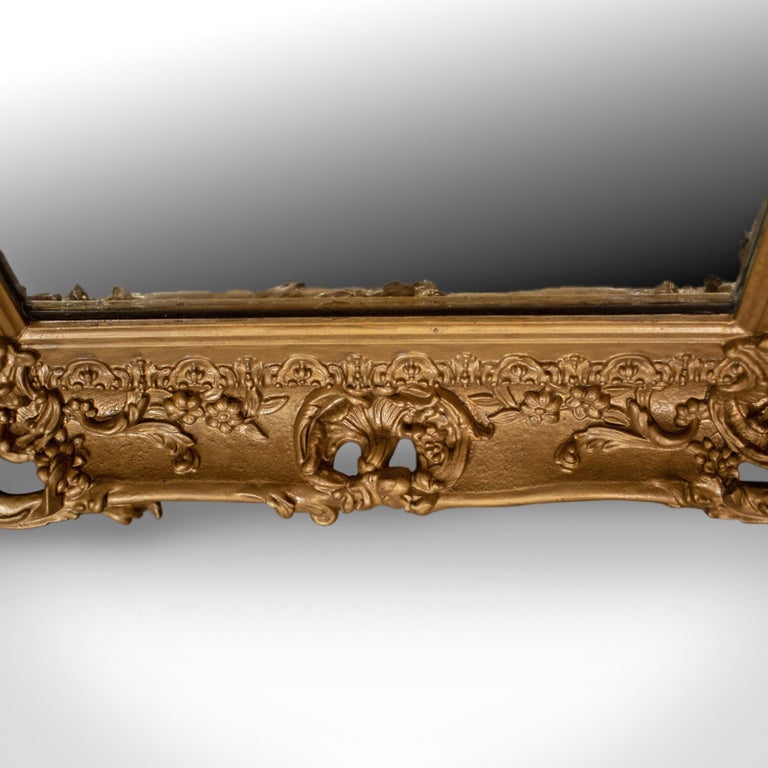 Large Antique Mirror, Tall, Victorian, Gilt Gesso, Dressing, 19th ...