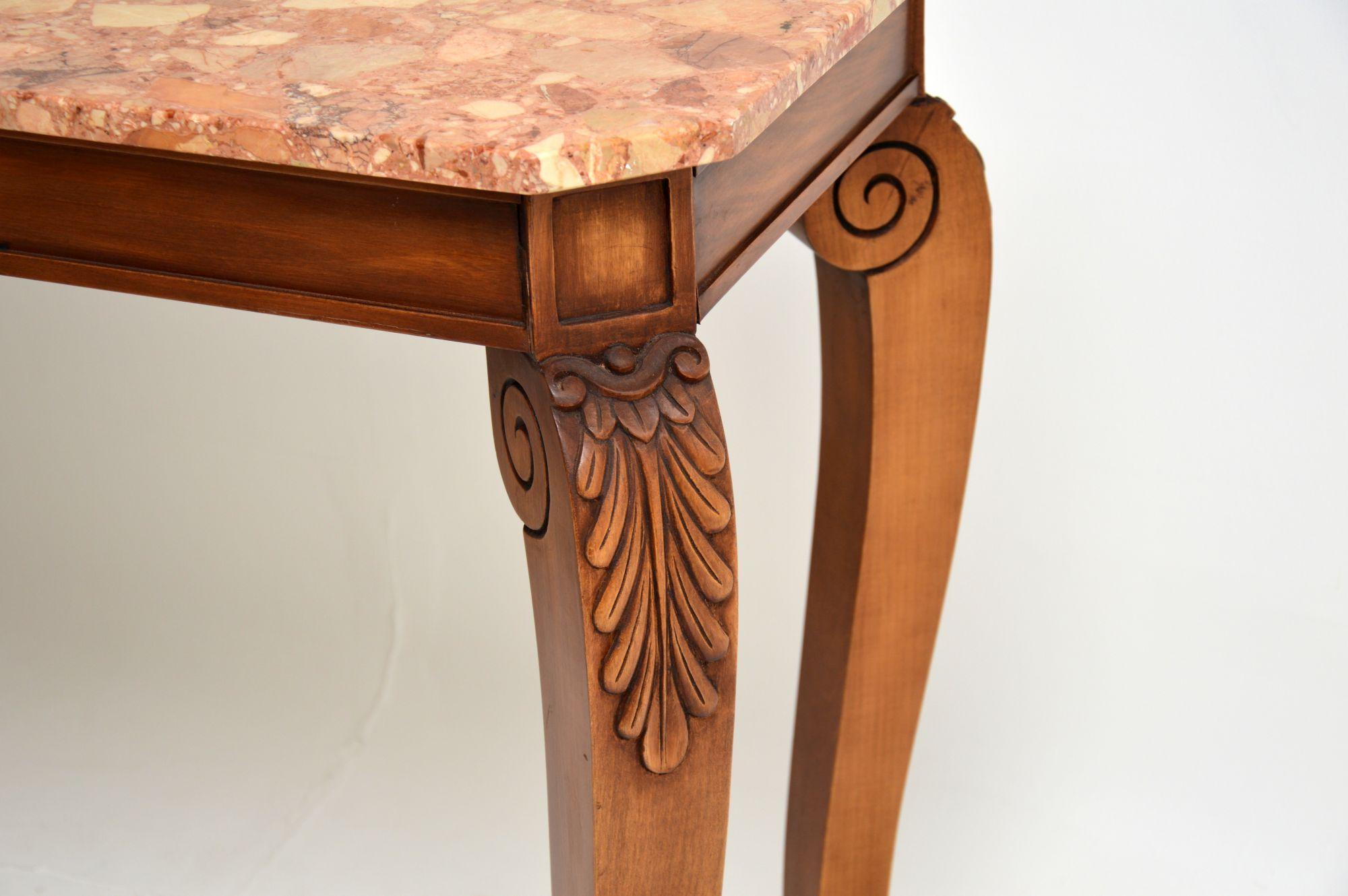 Large Antique Neo Classical Style Marble Top Console Table For Sale at ...