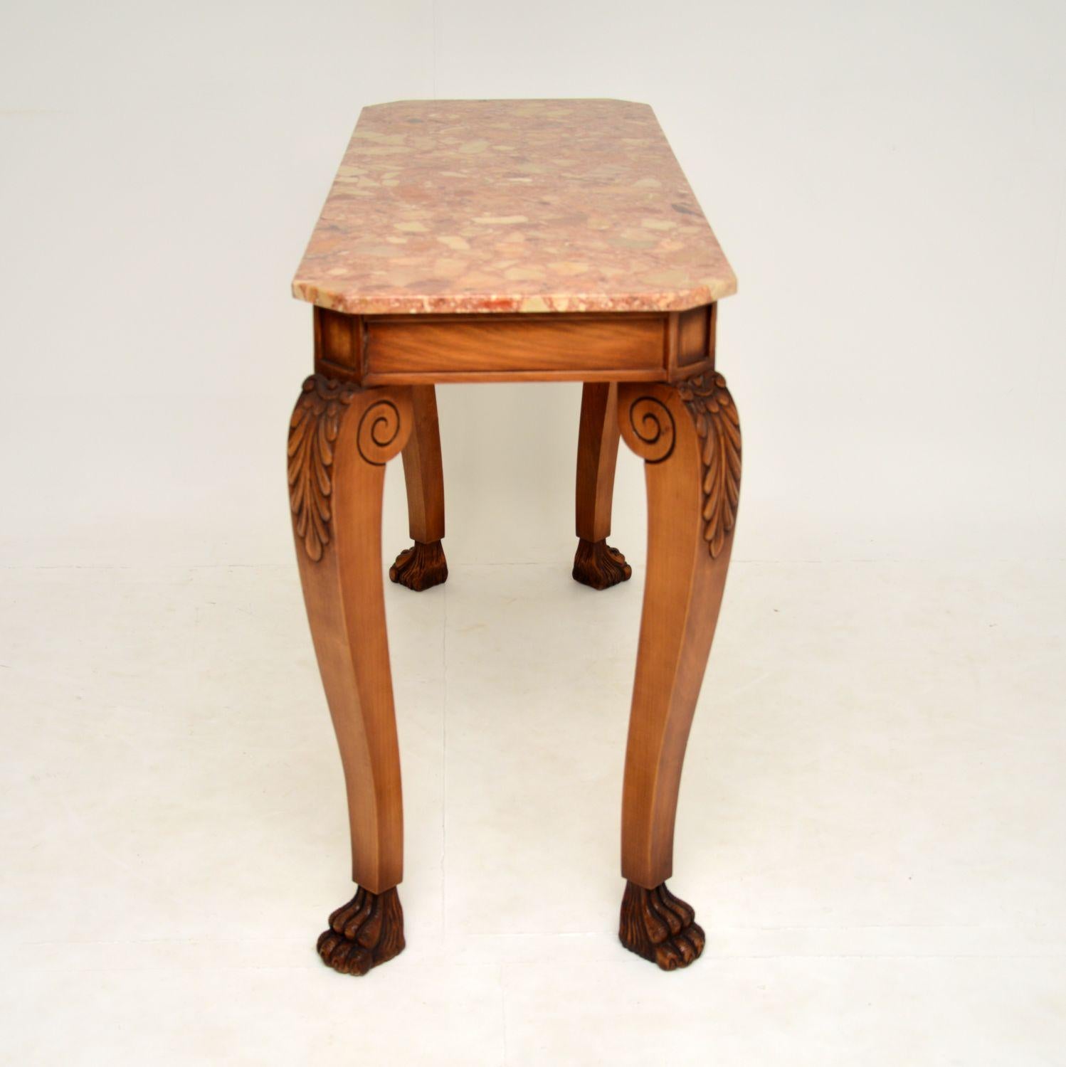 Large Antique Neo Classical Style Marble Top Console Table For Sale at ...