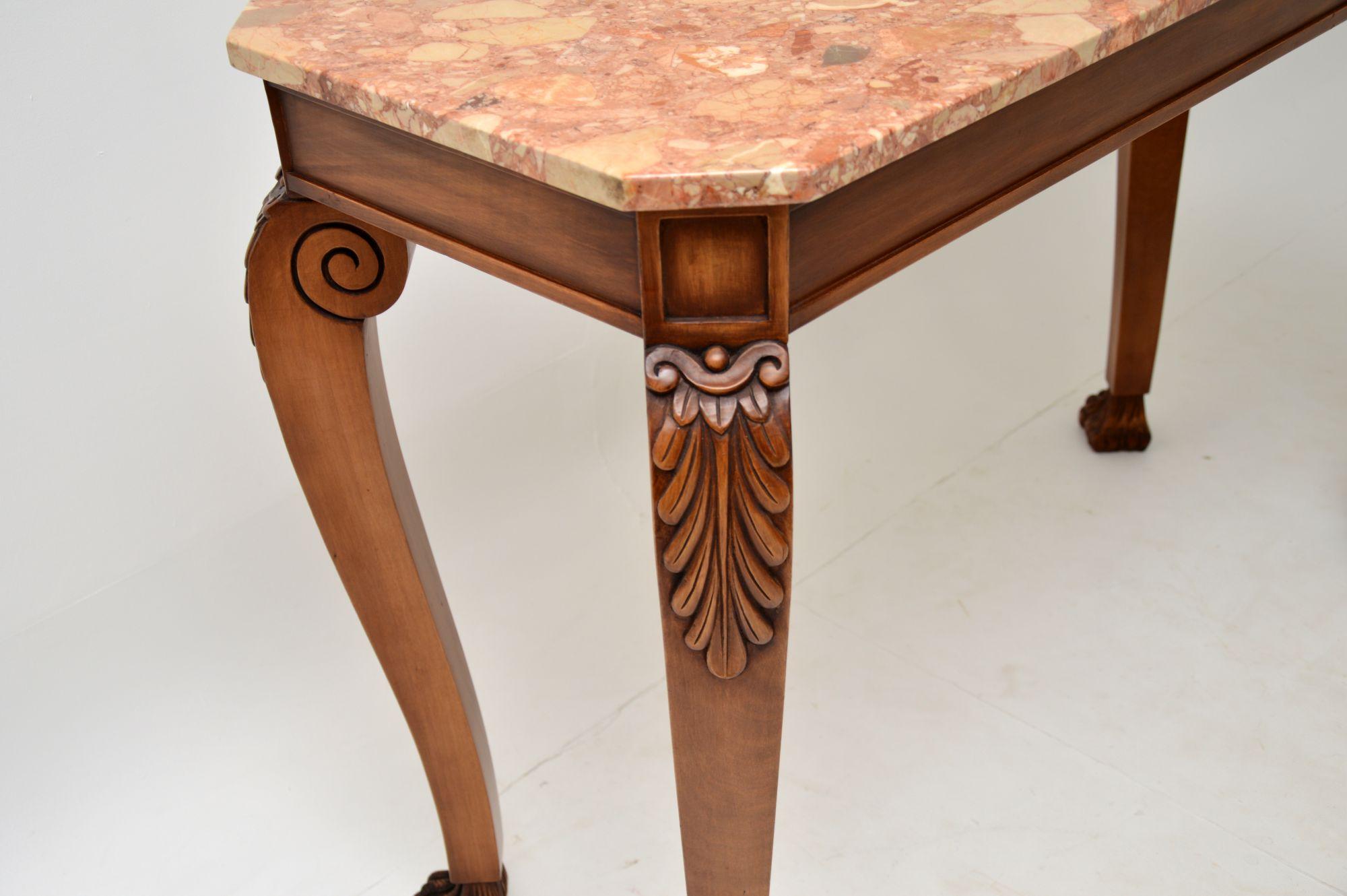 Large Antique Neo Classical Style Marble Top Console Table For Sale at ...