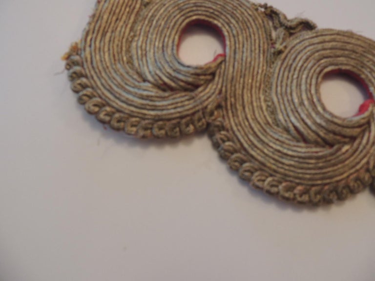 Large Antique Ottoman Empire Swirl Metallic Threads Trim For Sale at ...