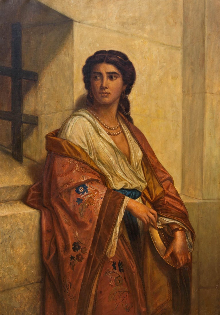 Large Antique Painting of Salome For Sale at 1stDibs