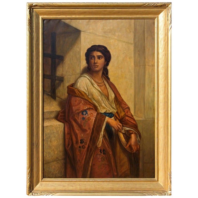Large Antique Painting of Salome For Sale at 1stDibs