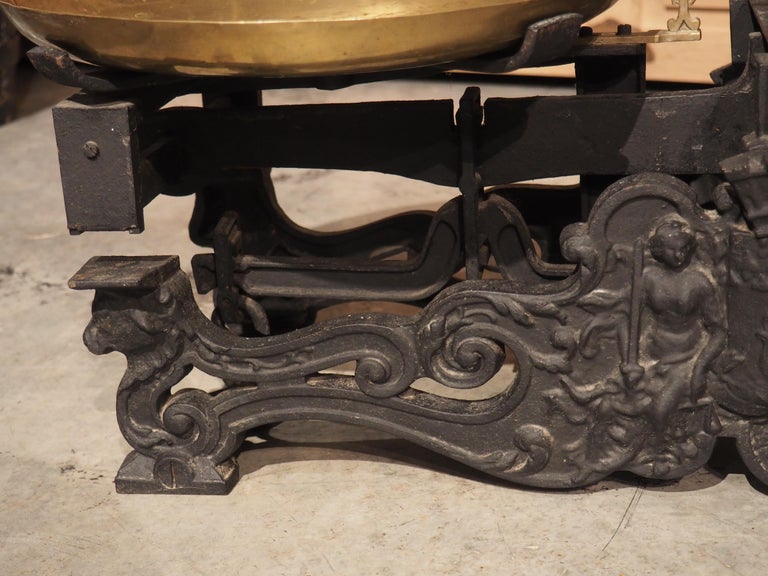 Large Antique Parisian Cast Iron and Brass Scale, circa 1885 For Sale ...