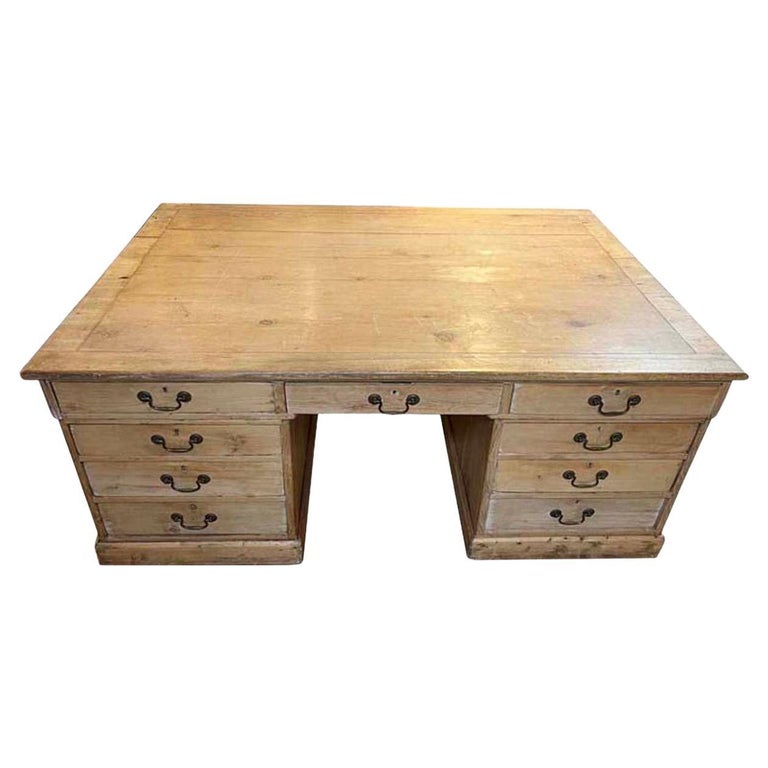 Large Antique Partners Desk For Sale at 1stDibs | partner desk antique ...