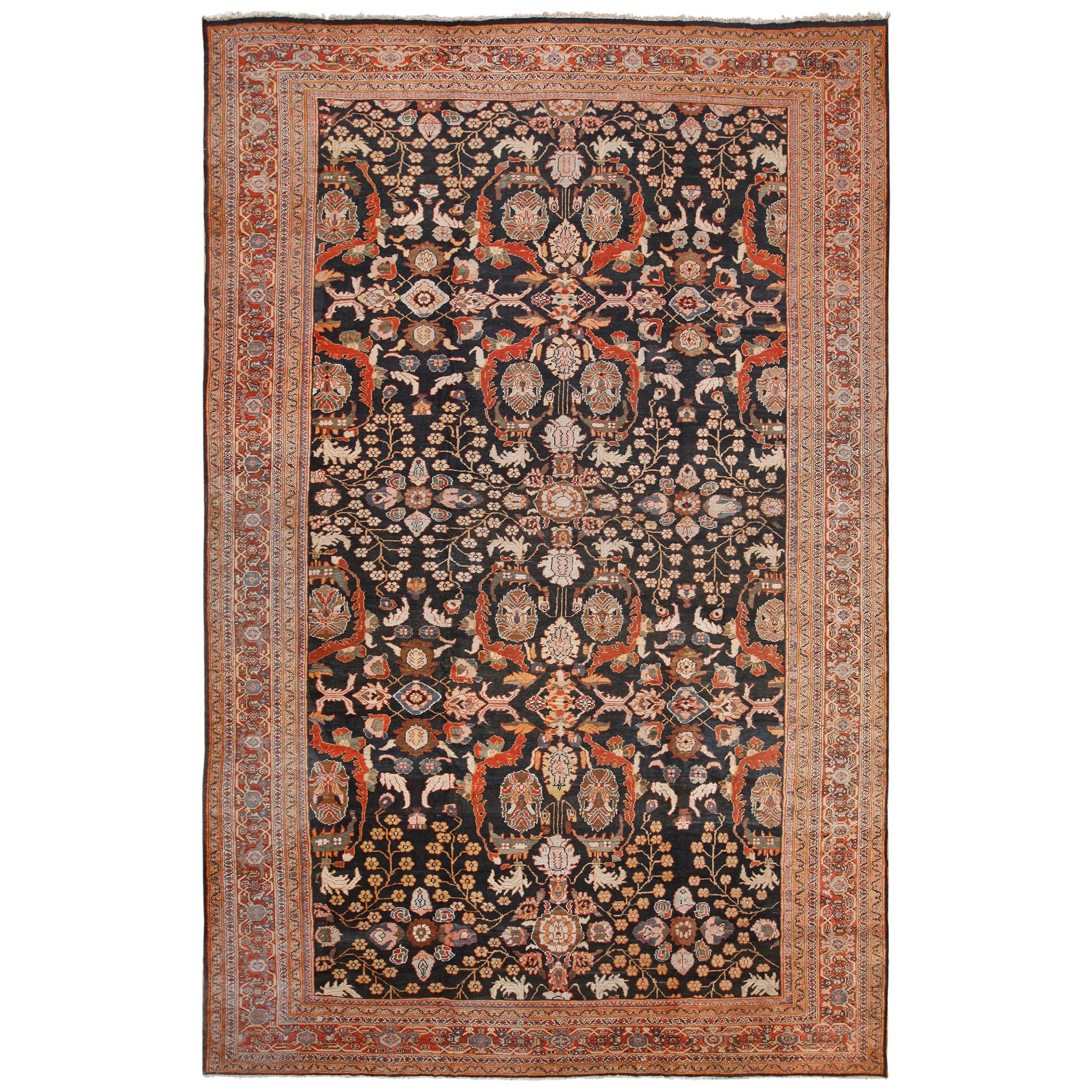 Masculine Large Antique Persian Mahal Sultanabad Rug, Early 20th ...