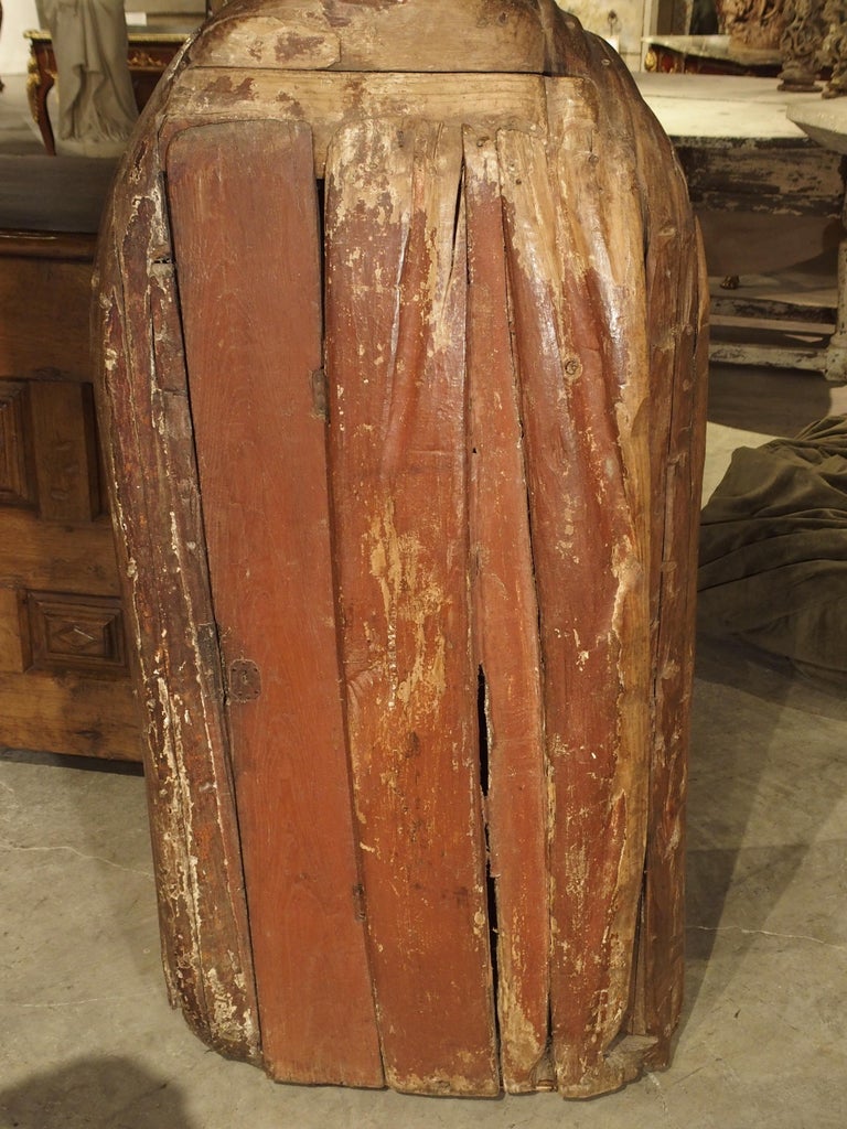 Large Antique Polychromed Wood Statue of a Bishop, circa 1650 For Sale ...