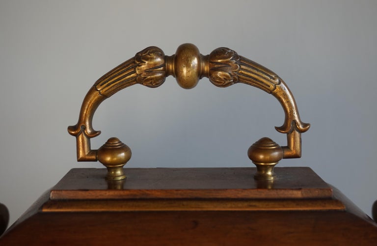 Large Antique Renaissance Revival Nutwood and Bronze Table or Mantel ...