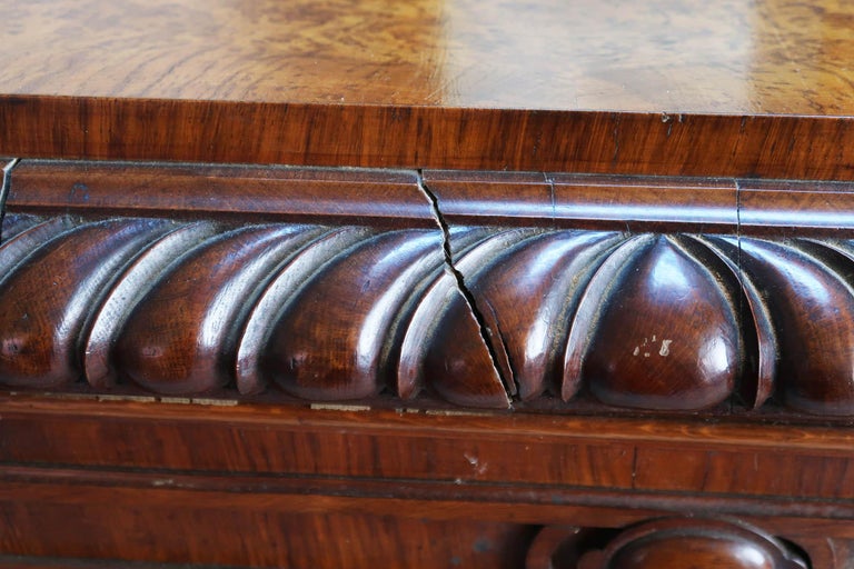 Large Antique Renaissance Revival Pollard Oak Table, circa 1835 For ...
