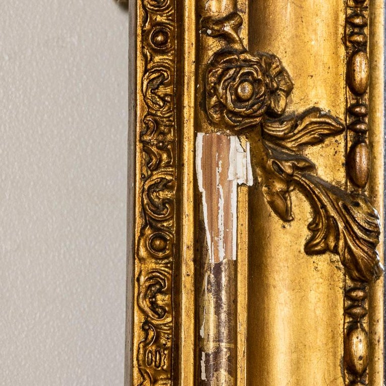 Large Antique Rococo Gold Gilt Mirror with Flowers and Stars from ...
