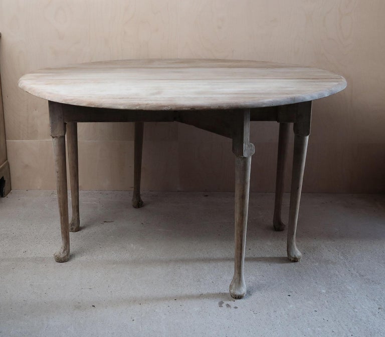 Large Antique Round Bleached Centre Table or Side Table, English, C ...