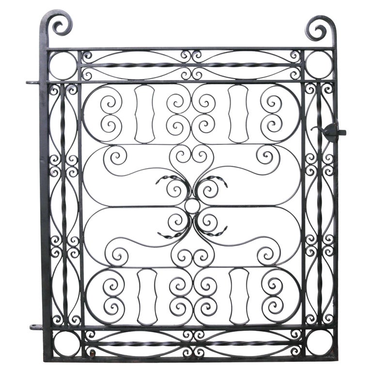 Large Antique Scroll Work Gate at 1stDibs