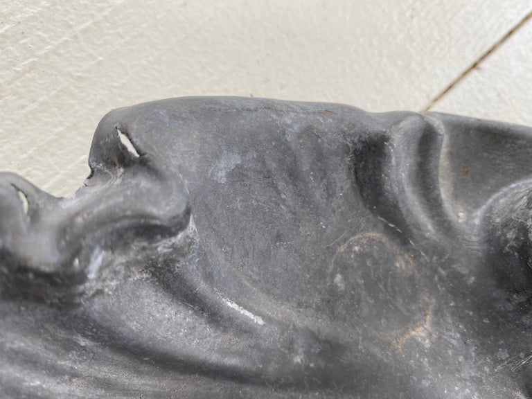 Large Antique Shell Metal Dish or Platter For Sale at 1stDibs