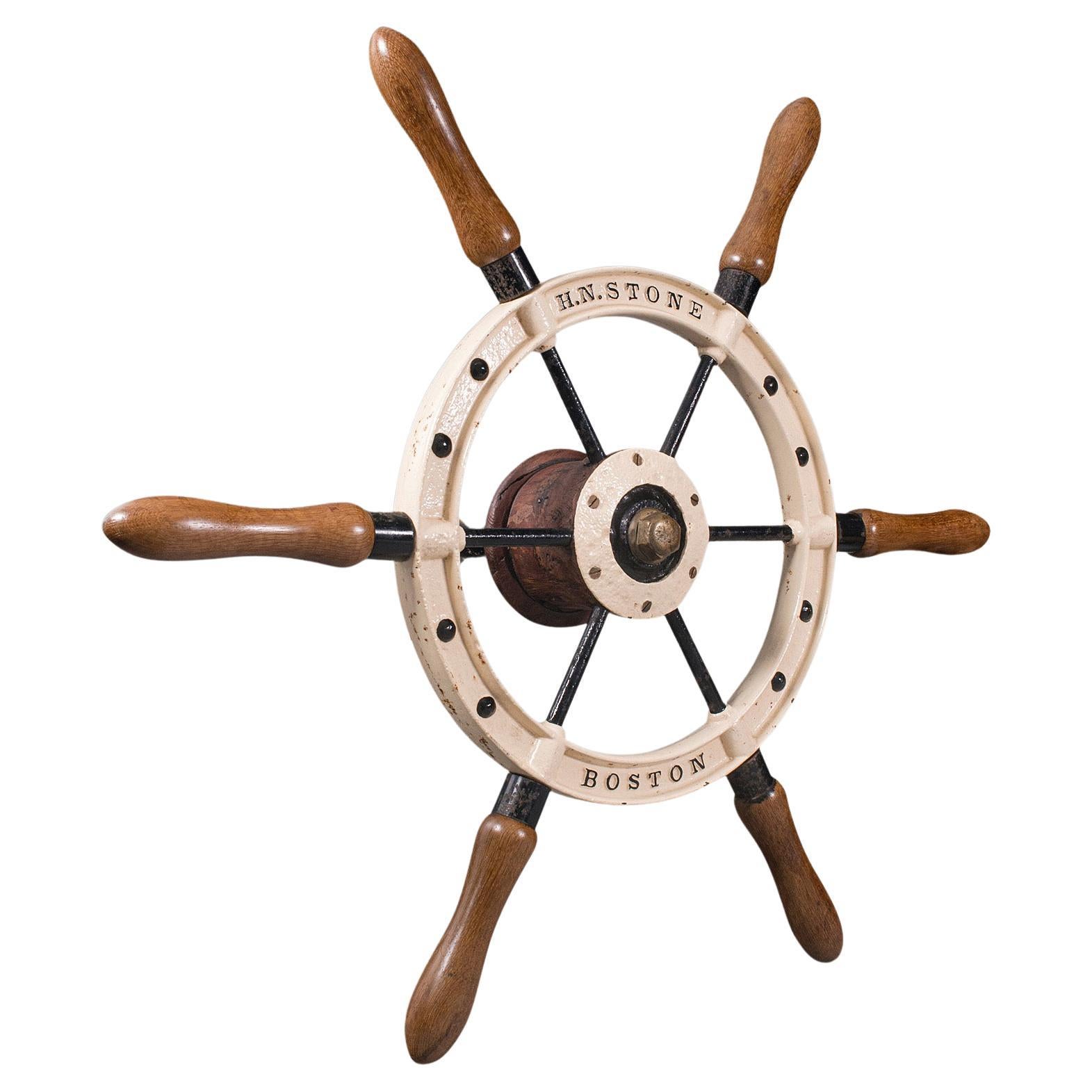 Nautical Antique Ship's Overhead Copper Light Fixture with Frosted ...