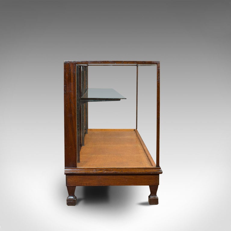 Large Antique Shop Display Cabinet, English, Oak, Showcase, Edwardian ...